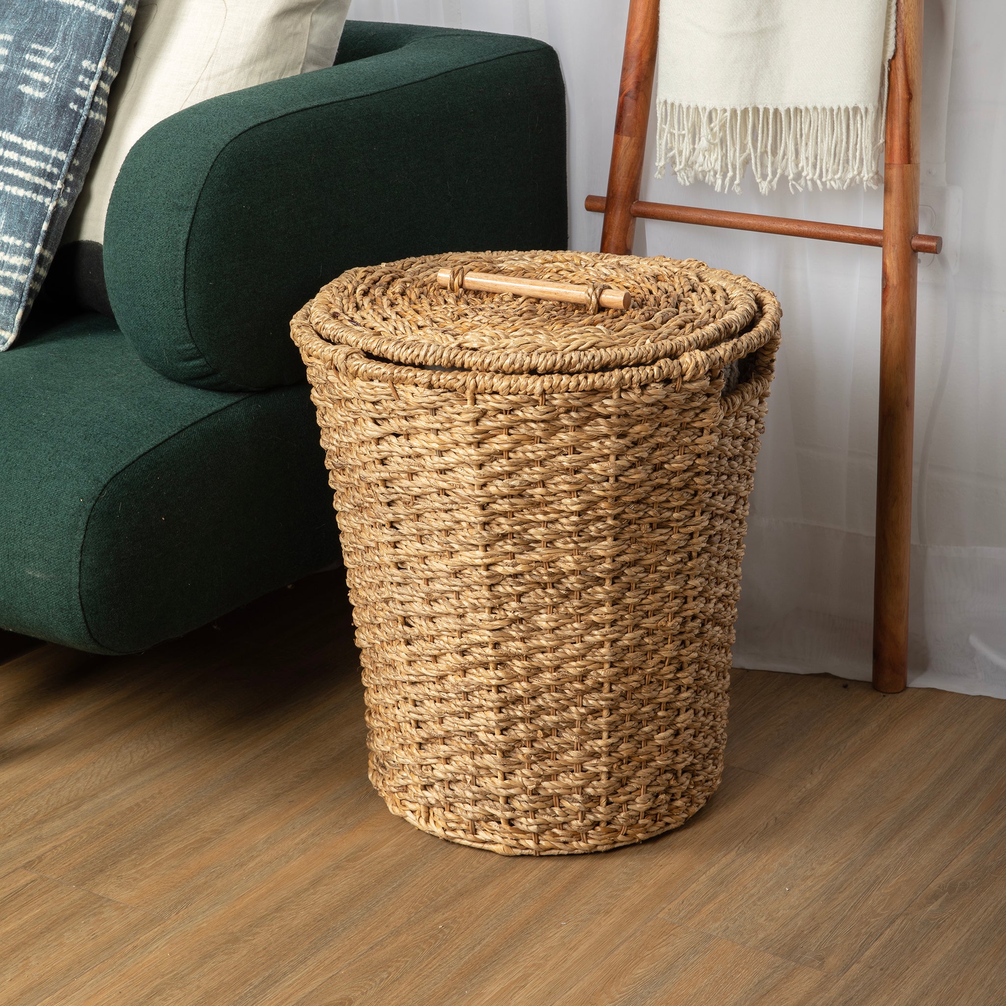 Tall Wicker Laundry Basket